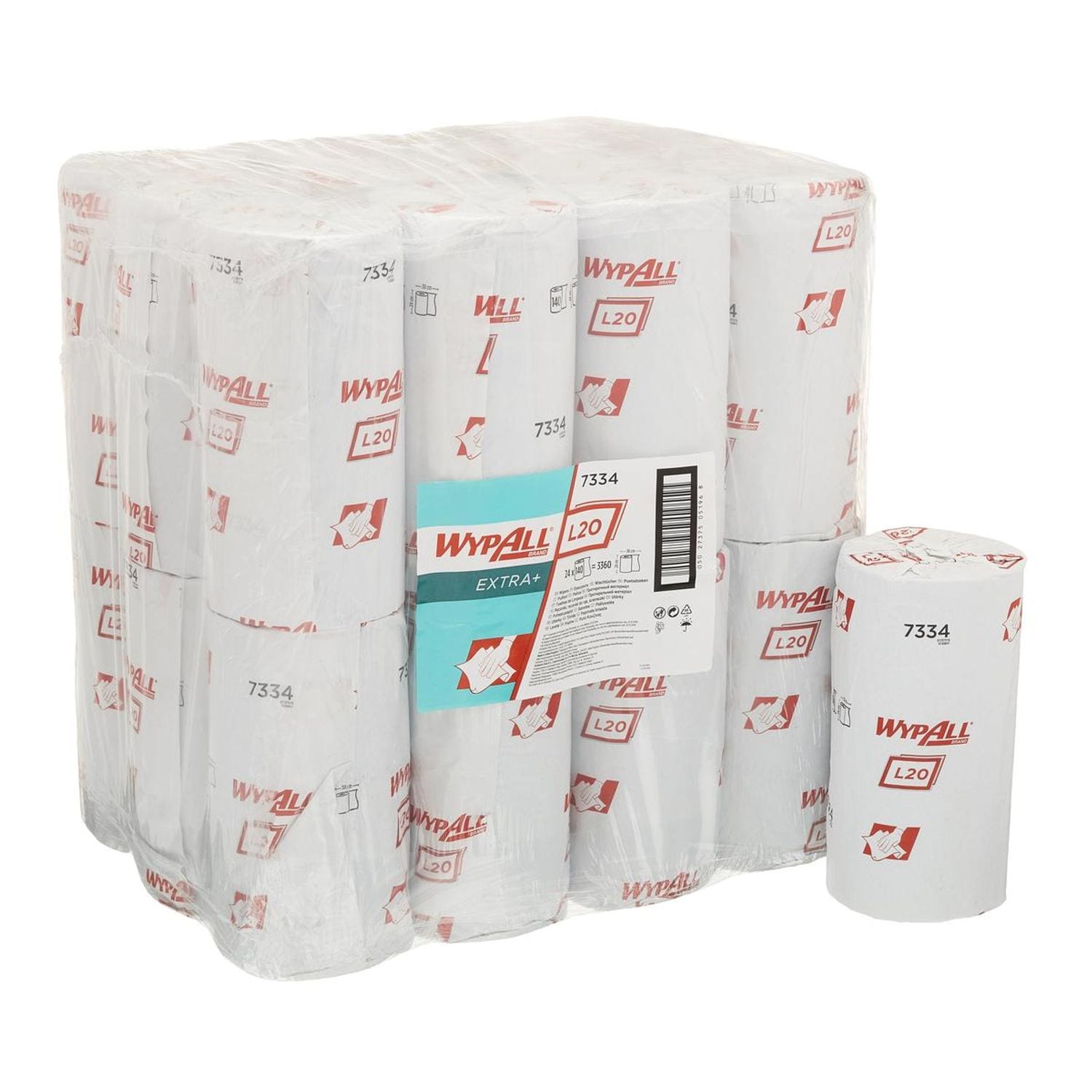 Wypall 7334 Cleaning & Maintenance Wiping Paper L20 Compact Rolls, 2 ...