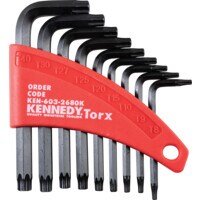Shop Kennedy T8-T40 Tamper-proof TORX Key Set (9 Piece) - Torx | Zoro UK Business Supplies