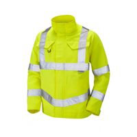Shop Leo Workwear Chivenor ISO 20471 CL 3 Bomber Jacket Hi-vis YellowSmall - miscellaneous ...