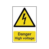 Shop Scan Danger High Voltage - PVC Sign 200 x 300mm SCA0761 ...
