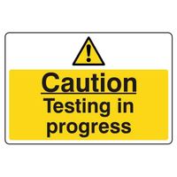 Shop Lasting Impressions Caution - Testing in Progress Sign Label ...