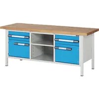 Shop EUROKRAFTpro Workbench - Frame Construction - 2 Drawers 180mm, 2 Doors 360mm, 1 Storage ...