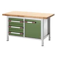 Shop EUROKRAFTpro Height-adjustable Workbench - Frame Construction - 3 Drawers, 1 Hinged Door ...