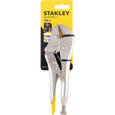 Shop Stanley 0 84 810 Molegrip Locking Plier Straight Jaw 185mm 7 1 2 Locking Pliers Grips Zoro UK