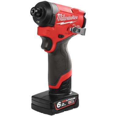 Shop Milwaukee M12 Fuel Impact Driver Kit Gen 3 Kit 2x6.0AH Batteries Drill Chucks Zoro UK
