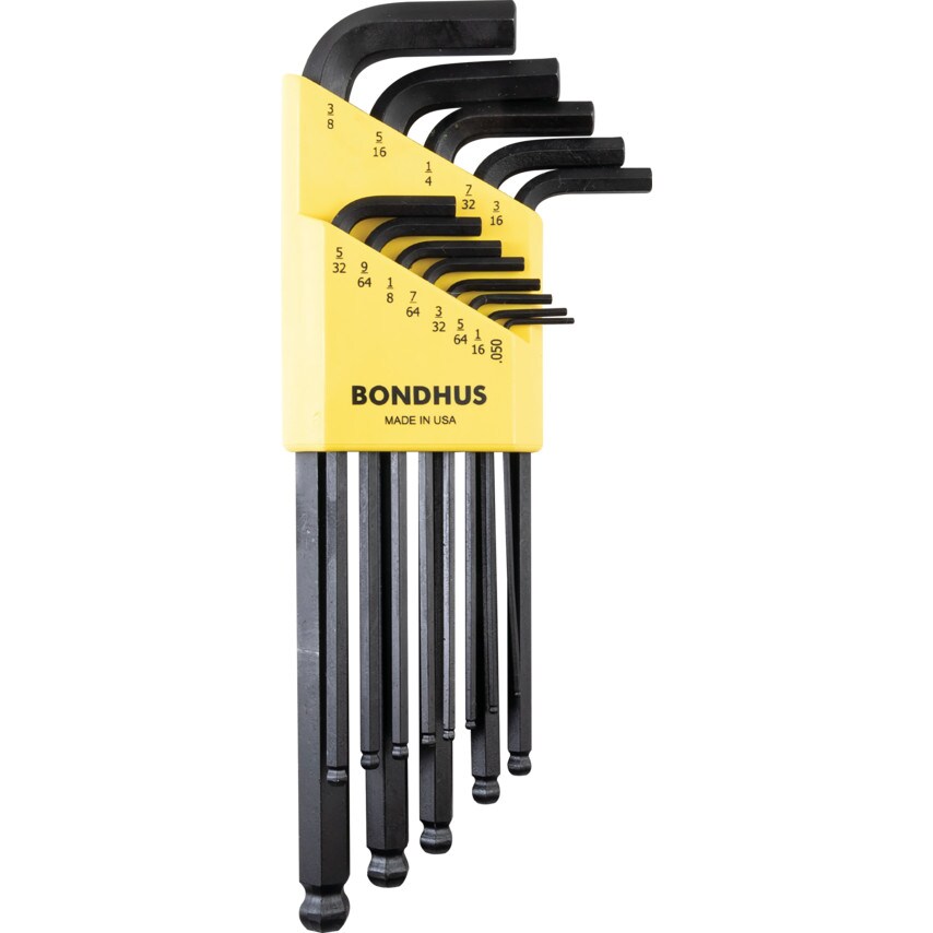 Bondhus BLX13 Hexagon Ball End Key/L-Wrench Set 0.050" - 3/8" (13 Piece)