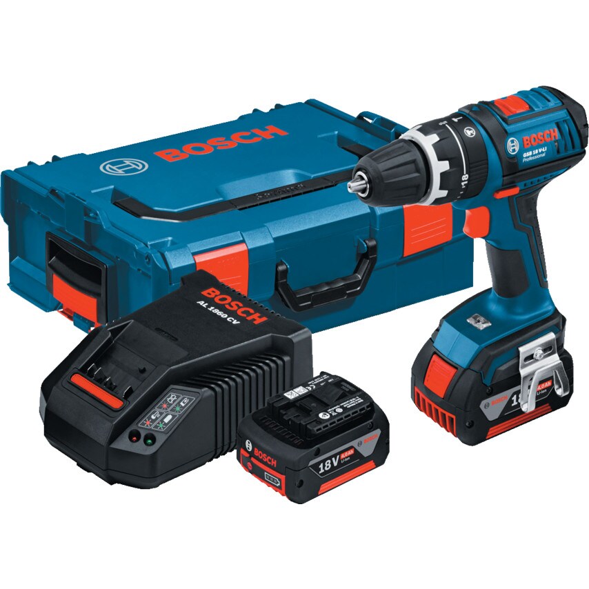 Shop Bosch GSB 18V LI Combi 2X4.0AH L BOXX Dynamic Cordless Combi Drills Zoro UK