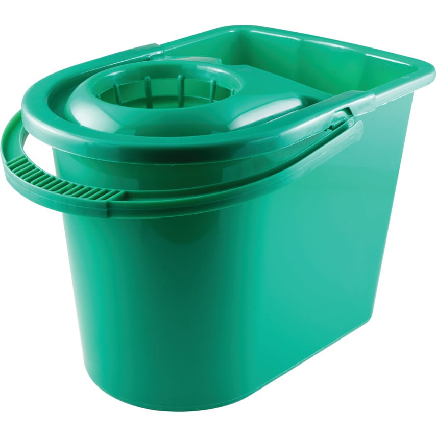 Shop Cotswold 15L Plastic Mop Bucket Green - Mop Buckets & Wringers ...