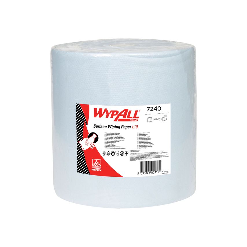 Wypall L10 Surface Wiping Paper 7240 - Jumbo Xtra Wide Wiper Roll - 1 ...