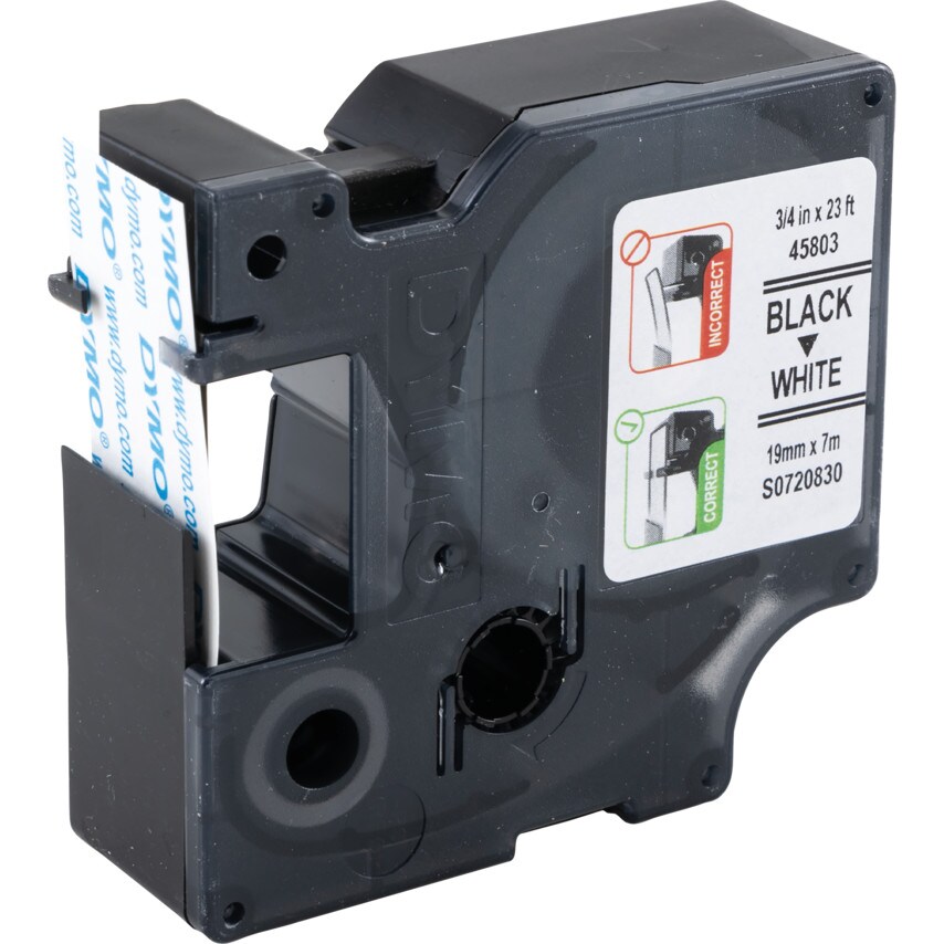 Dymo D1 Tape 19MM Black on White 45803 5411313452137 | eBay UK