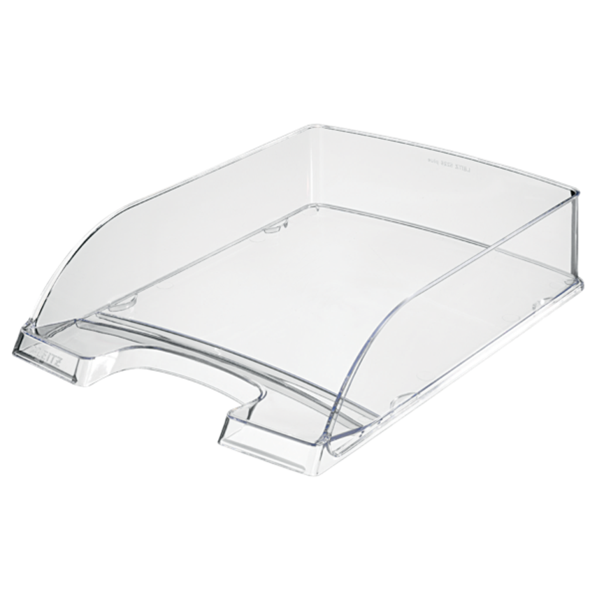 Shop Leitz Plus Letter Tray, Transparent A4. Glass Clear - Letter Trays ...