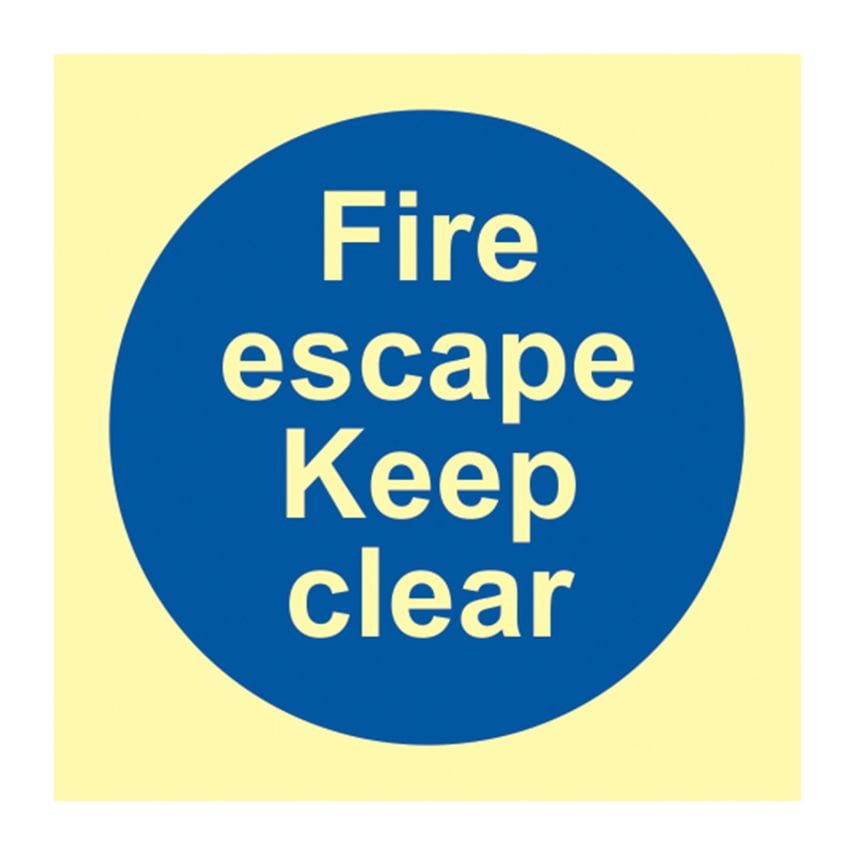 Shop Spectrum Industrial Fire Escape Keep Clear - PHS (100 x 100mm ...