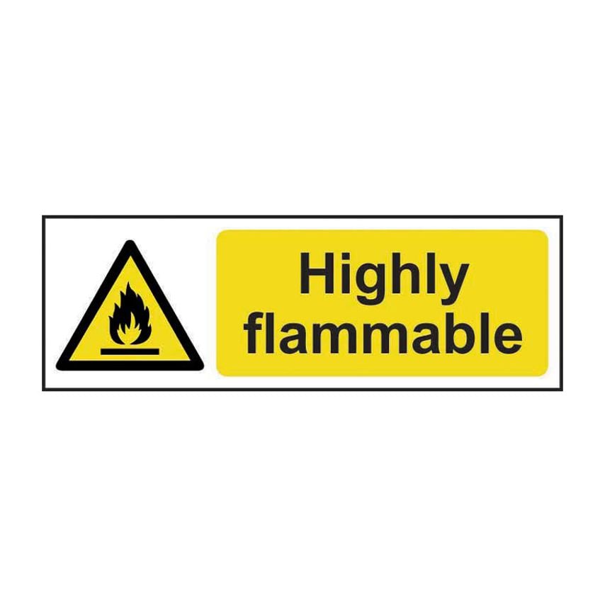Shop Spectrum Industrial Highly Flammable Sign - Fire Signs | Zoro UK ...