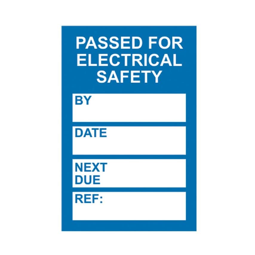Shop Spectrum Industrial PAT Testing Mini Tag Insert - Blue, Pack of 20 ...