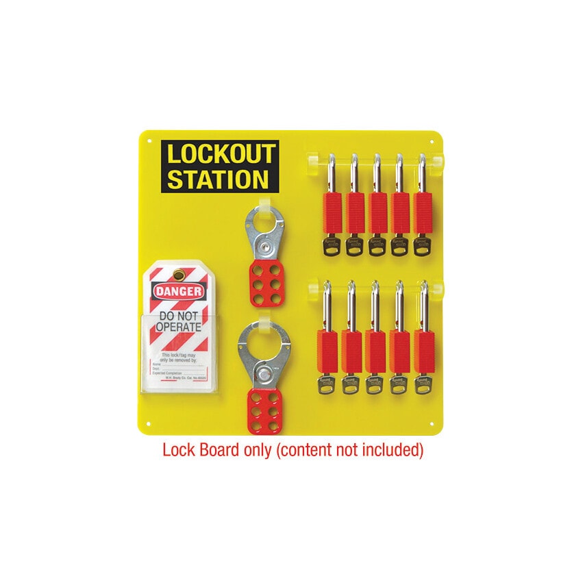 Shop Brady Lockout Board - 10 Lock - Lockouts - Stations | Zoro UK ...