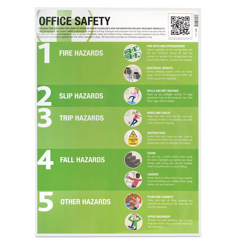 Shop Reliance Medical Office Safety Guidance Poster Laminated 420mm x ...