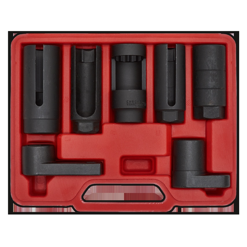 Sealey Oxygen Sensor Socket Set 7 Piece 3/8" & 1/2" Sq. Drive ...