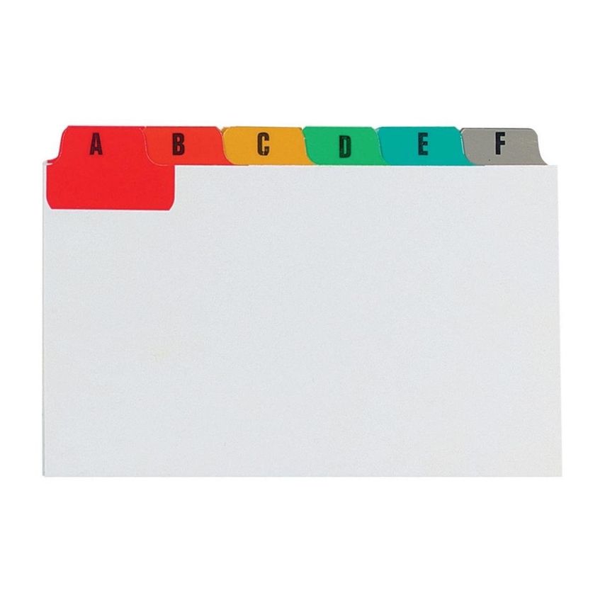 Shop Concord Concord Guide Cards A-Z 127x76mm White with Multicoloured ...