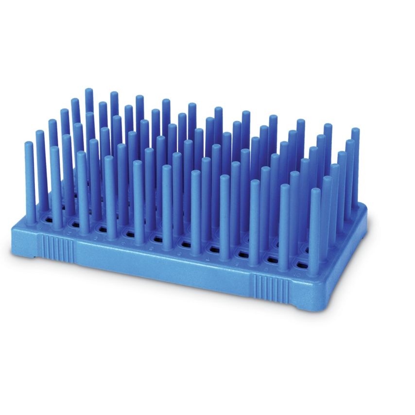 Shop Heathrow 50 Peg Rack for 10mL Tubes (14-17mm Diam), Blue PK2 ...