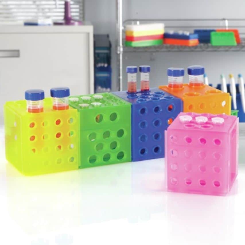 Shop Heathrow 5 Way Cube Rack PP Assorted PK5 - Test Tube Racks ...