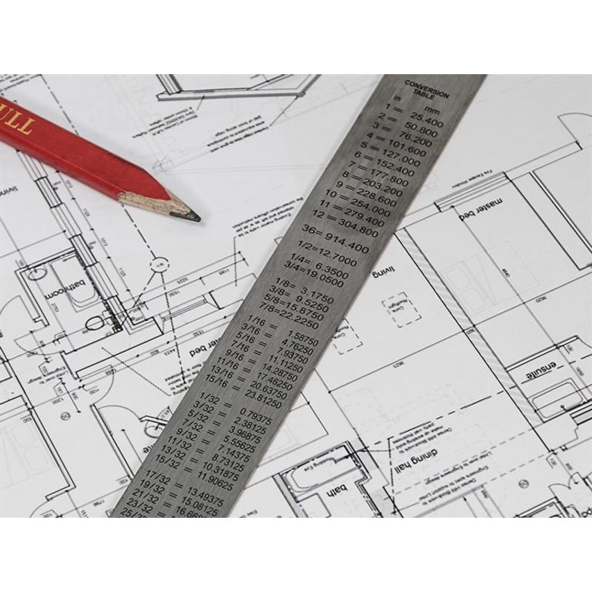 Shop Faithfull Steel Rule 1m / 39in x 30mm FAIRULE1000S - Rules ...