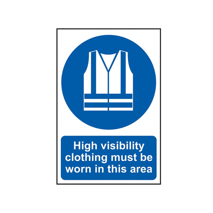 Scan High Visibility Jackets Must Be Worn In This Area - PVC Sign 200 x ...