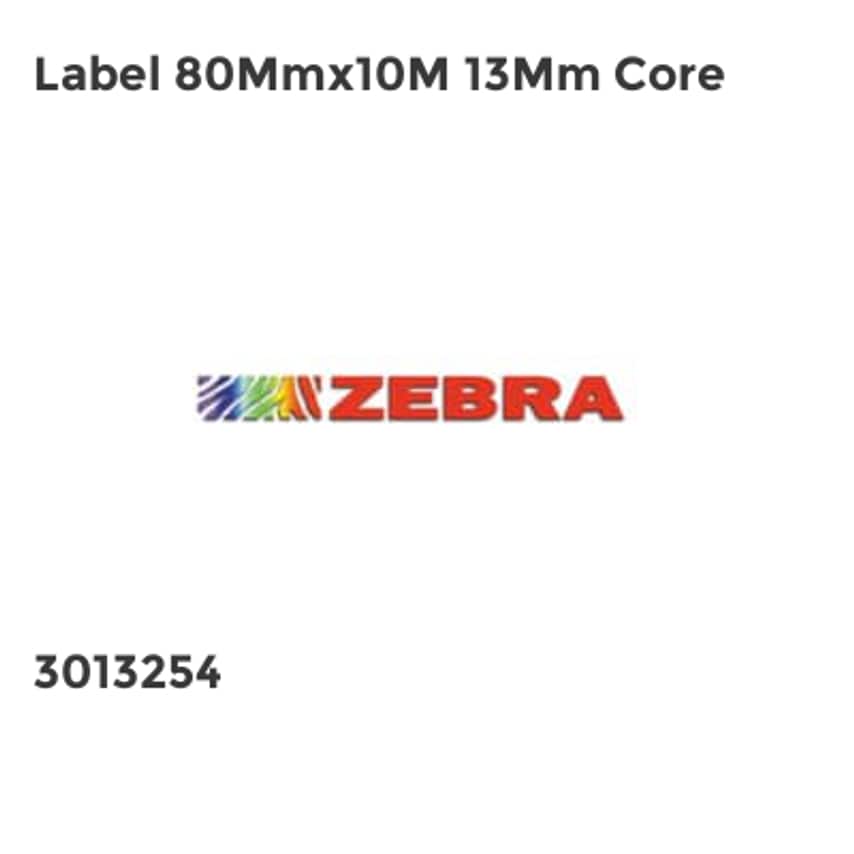 Shop Zebra Label 80Mmx10M 13Mm Core - Labels | Zoro UK Business Supplies