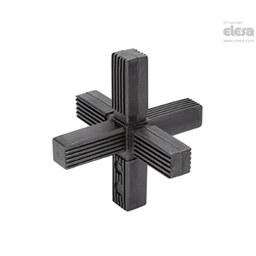 ELESA STC Square Tube Connectors Technopolymer Tridimensional Six-Way ...