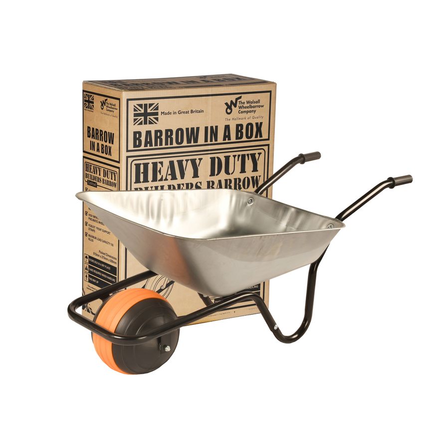 Shop Walsall 85Litre Heavy Duty Galvanised Heavy Duty Ball Barrow with ...