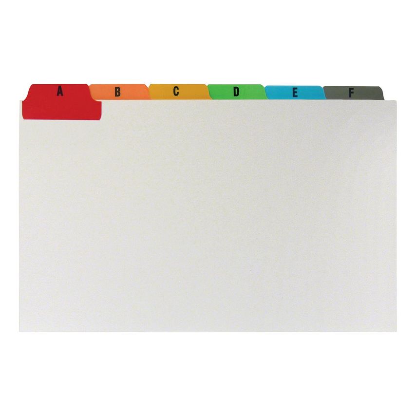 Guide Cards A-Z X Multiple Colour Labels | Zoro UK