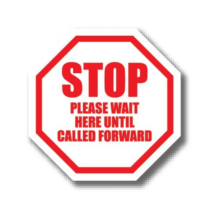 Shop Ergomat Durastripe Sign - Please Wait Here Until Called Forward ...