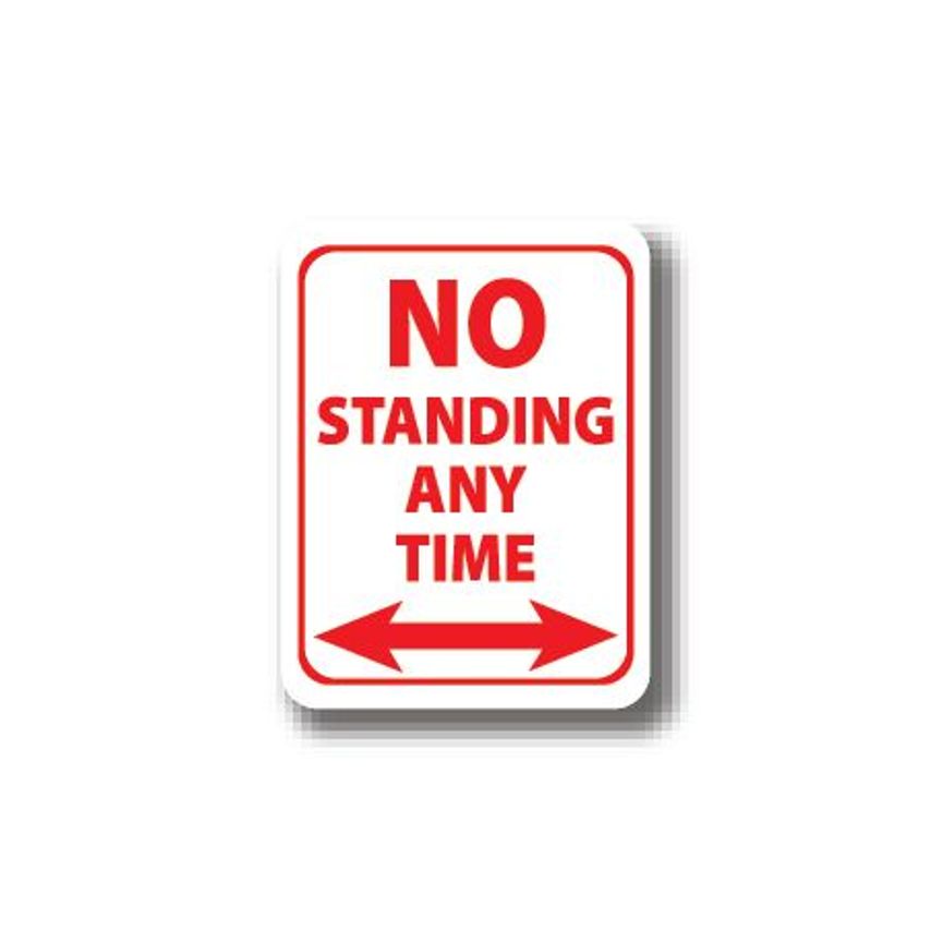 Shop Ergomat Durastripe Rectangle Sign - No Standing Any Time - Signs ...