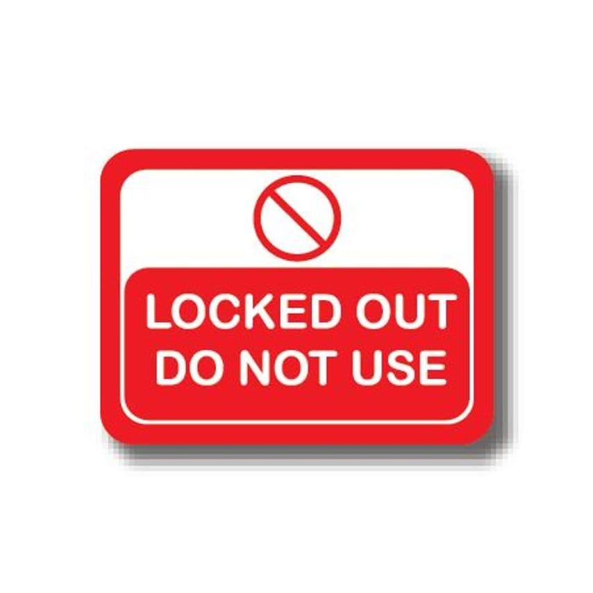 Shop Ergomat Durastripe Lock Out/Tag Out Sign - Locked Do Not Use ...