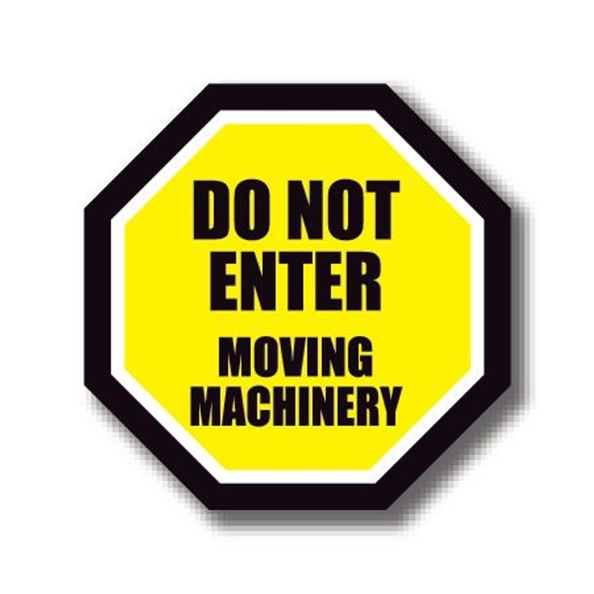 Shop Ergomat Durastripe Octagone Sign - Do Not Enter Moving Machinery ...
