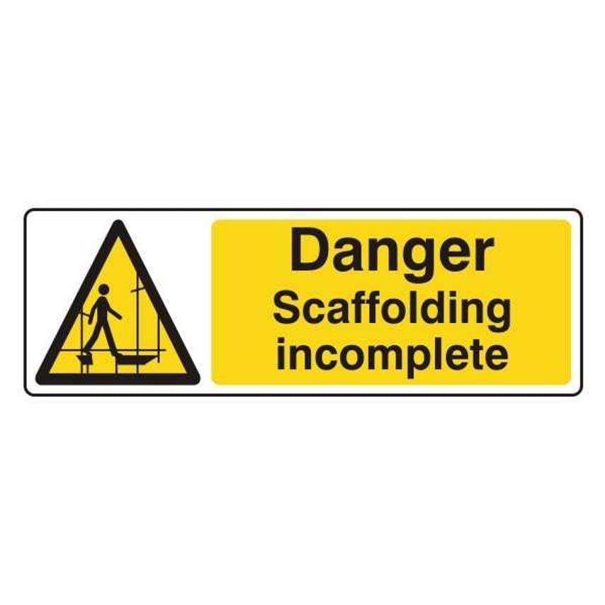 Shop Lasting Impressions Danger - ScafFolding Incomplete Sign Label ...