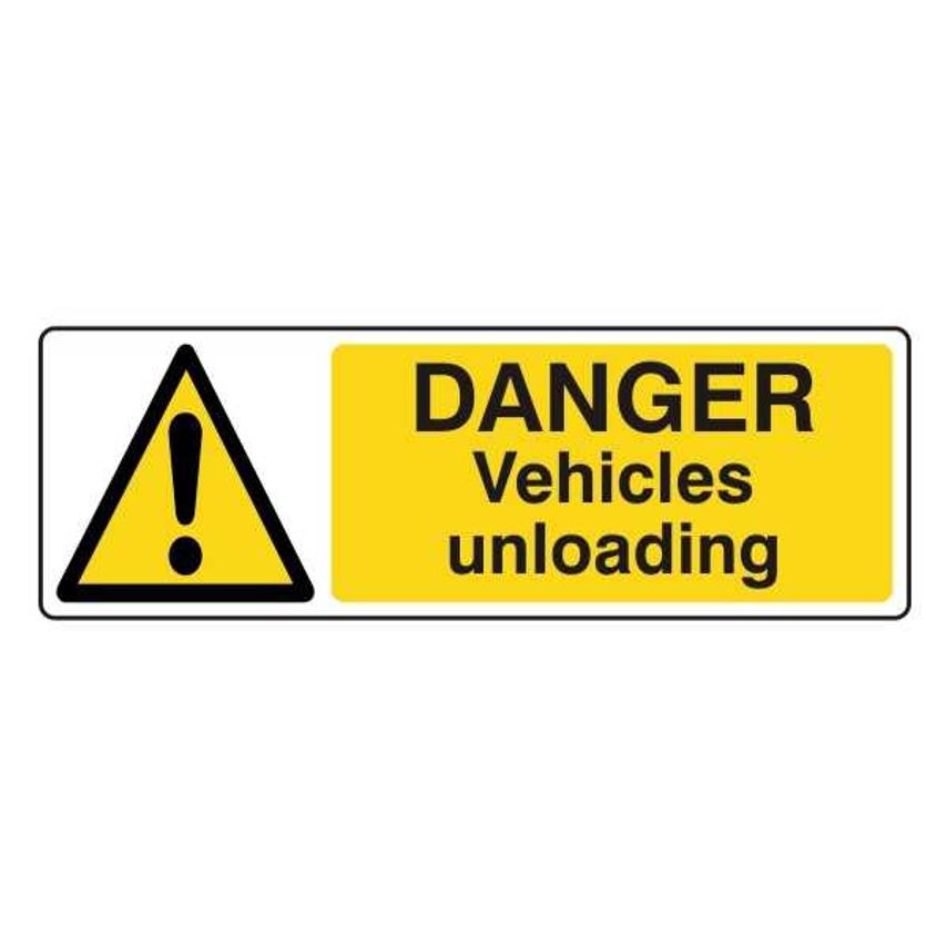 Shop Lasting Impressions Danger - Vehicles Unloading Sign Label ...