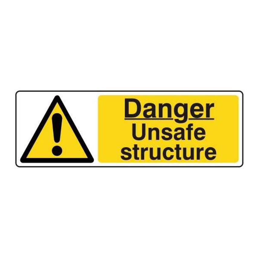 Shop Lasting Impressions Danger - Unsafe Structure Sign Label - Floor ...
