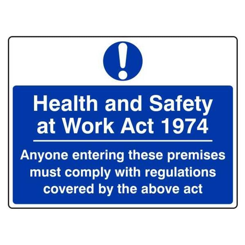 Shop Lasting Impressions Health & Safety AT Work Act 1974 Sign Label ...
