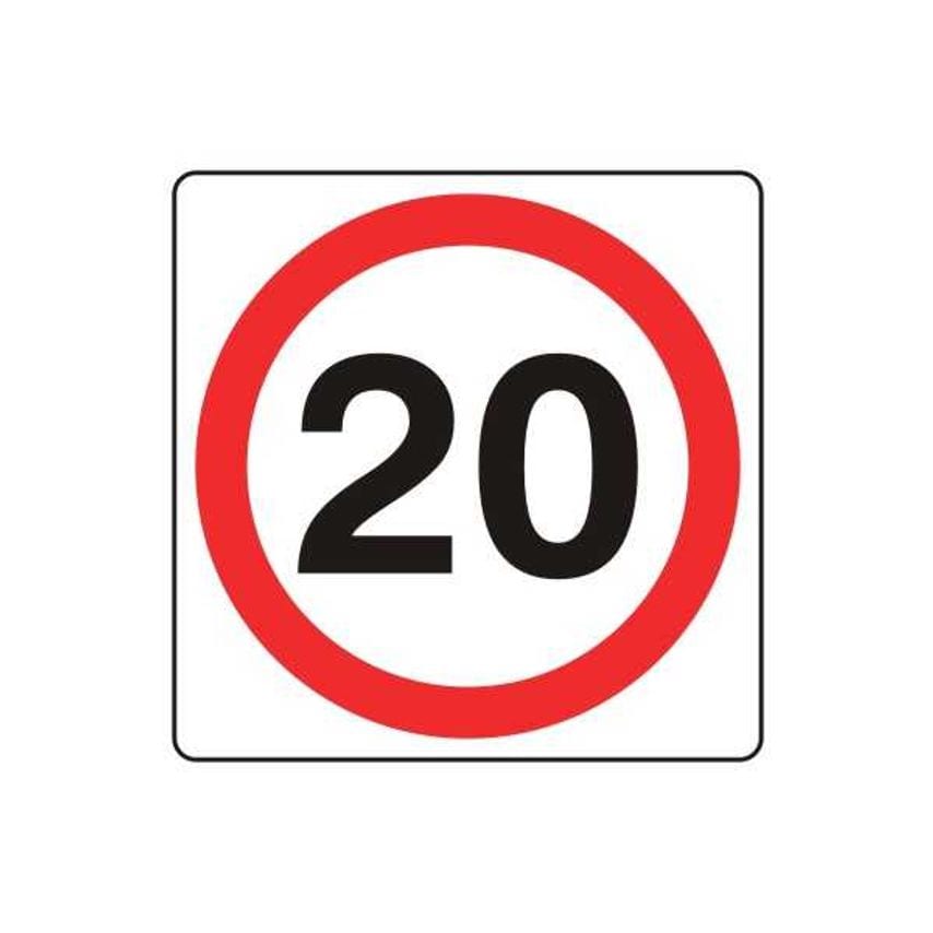 Shop Lasting Impressions 20 MPH Speed Limit Sign Label - Traffic Signs ...