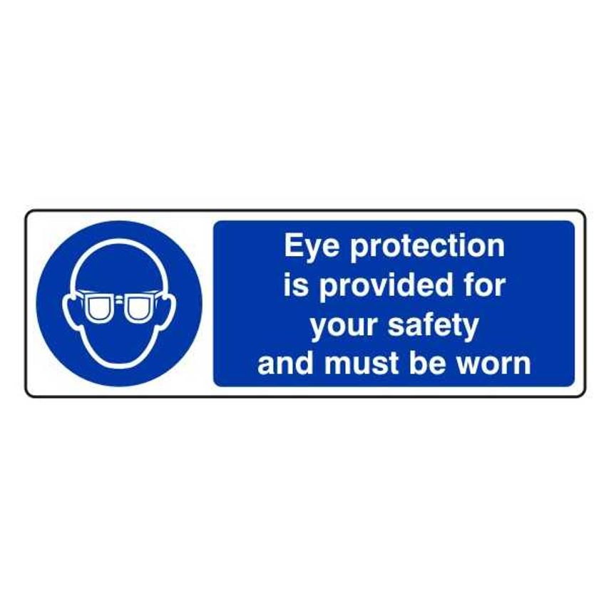 Shop Lasting Impressions Eye Protection is Provided for Your Safety and Must Be Worn Sign Label ...