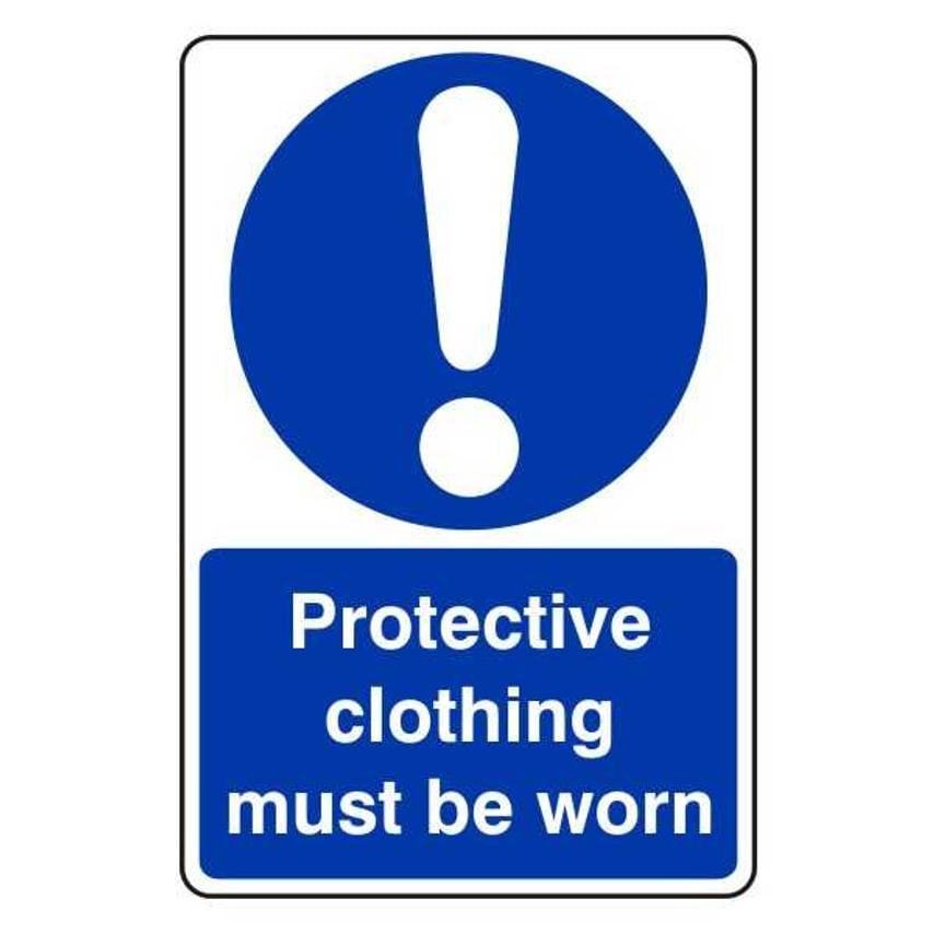 Shop Lasting Impressions Protective Clothing Must Be Worn Sign Label ...