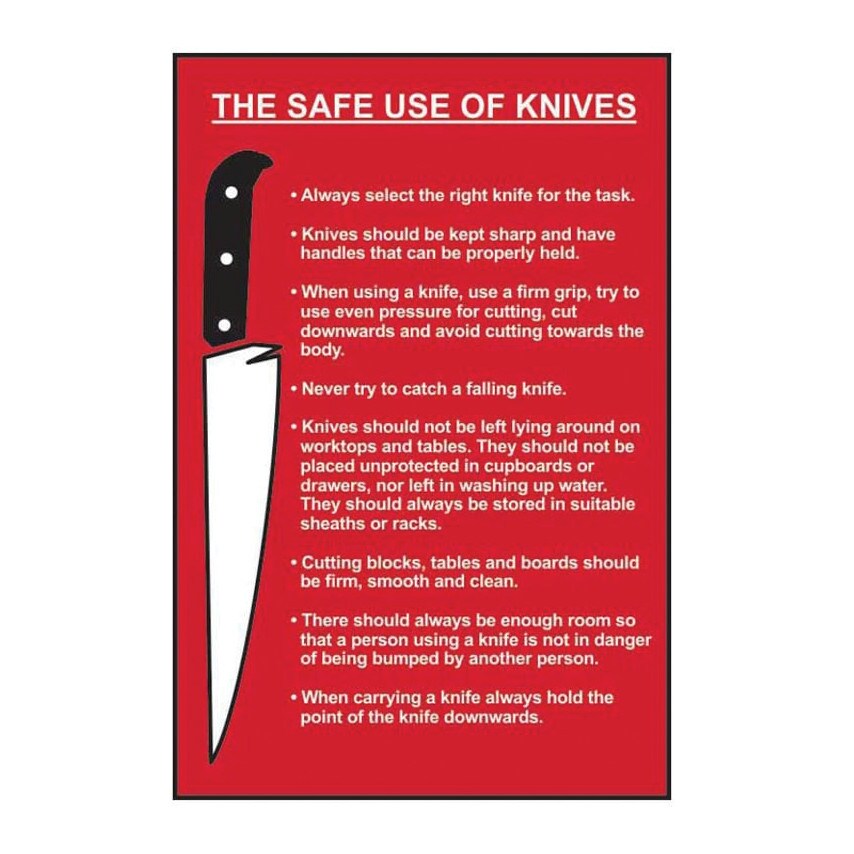 Shop Centurion Europe The Safe Use of Knives (Information) - PVC (200 X ...