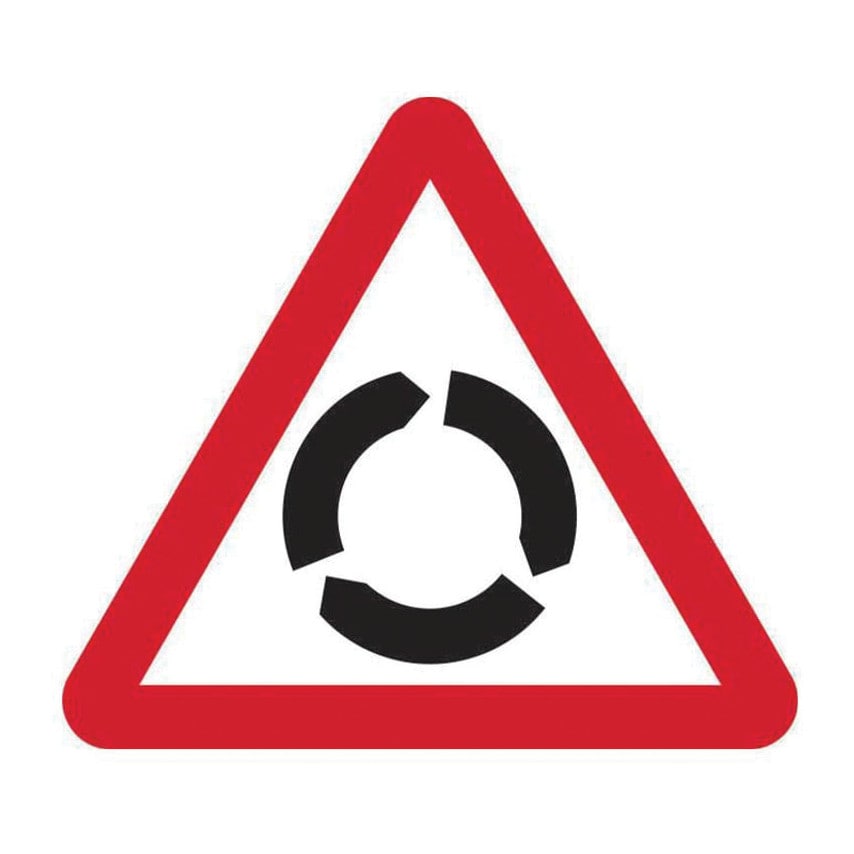 Shop Centurion Europe 600MM Tri. Dibond 'Roundabout Ahead' Road Sign ...