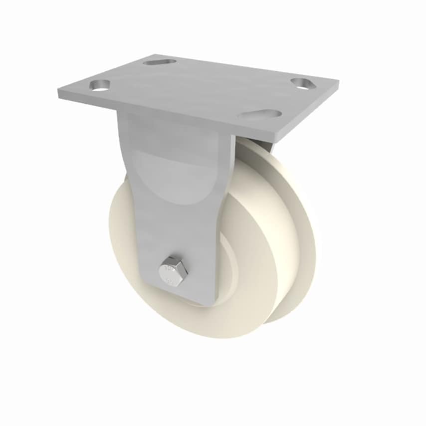 Shop BIL Flanged Cast Nylon Fixed Castor Plate - Fabricated Steel ...