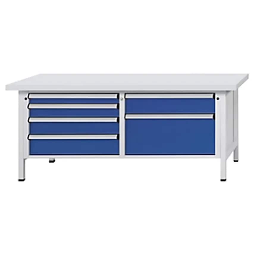 Shop ANTON KESSEL GMBH Workbench With XL/XXL Drawers - Frame Construction - Width 2000mm, 6 ...