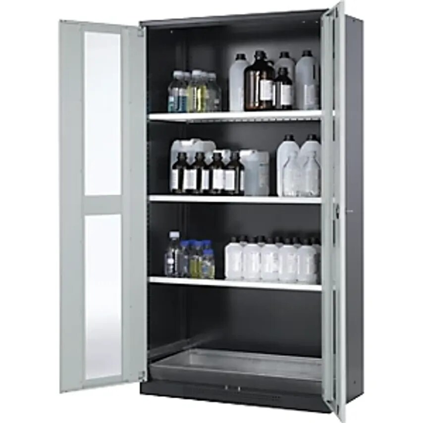 Shop asecos Chemical Storage Cupboards, Tall with Vision Panel - Lab ...