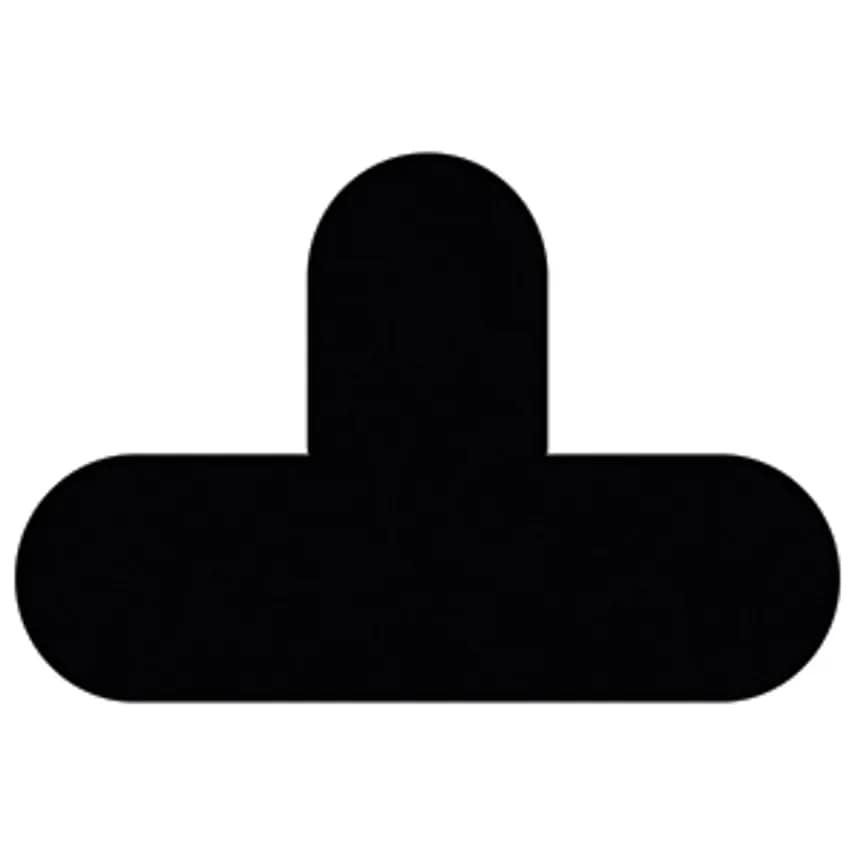 Shop Beaverswood PVC Floor Markings, T Shape, Pack Of 10, Black ...