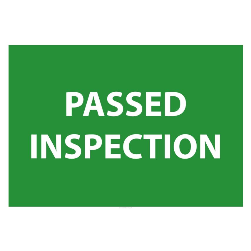 Shop Fabufacture Quality Control Signs - Passed Inspection - Floor ...