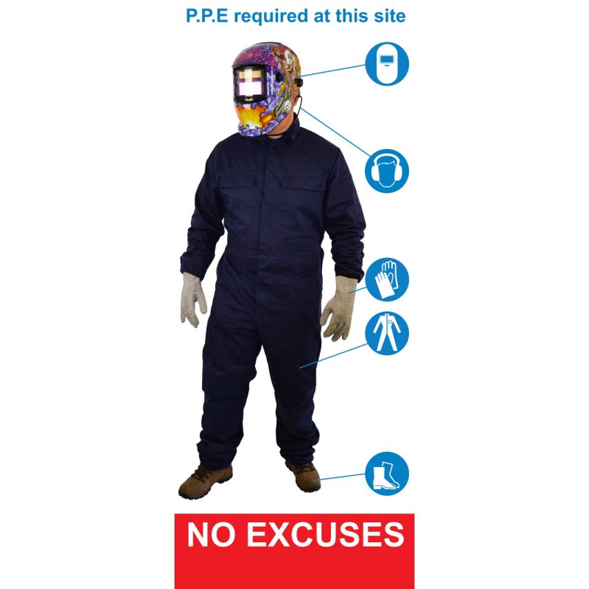 Life Size PPE Signs - Normal Overalls | Zoro UK