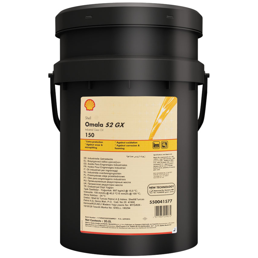 Shop Shell Omala S2 GX 150 - Gear Oil 20 Litre - Hub, Circulating ...